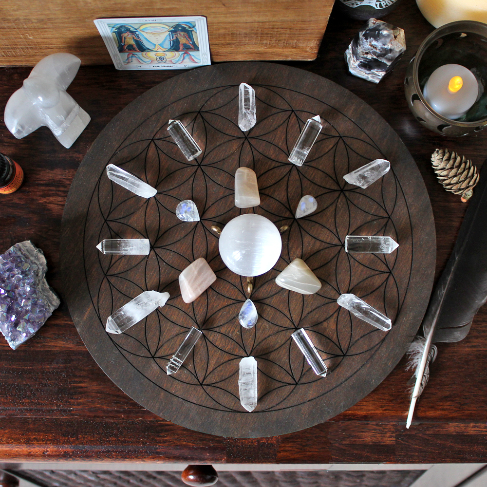 Full Moon Crystal Grid plus Gratitude Ritual Intentions - Ethan Lazzerini